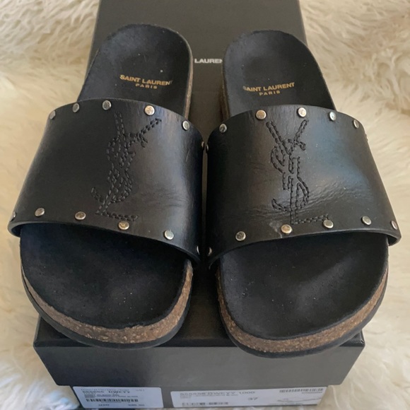 Yves Saint Laurent | Shoes | Ysl Nero Slides | Poshmark